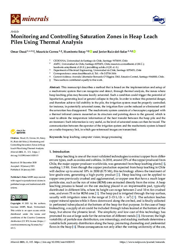 (PDF) Monitoring and Controlling Saturation Zones in Heap Leach Piles ...