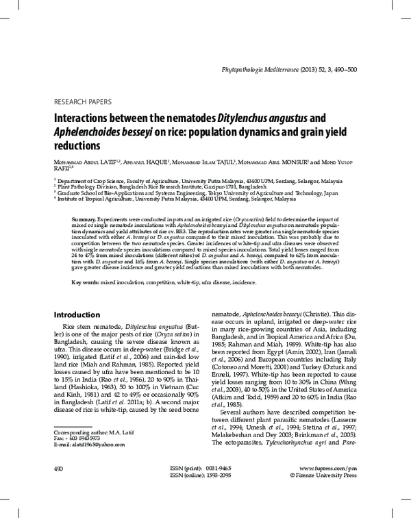 (PDF) Interactions between the nematodes Ditylenchus angustus and ...