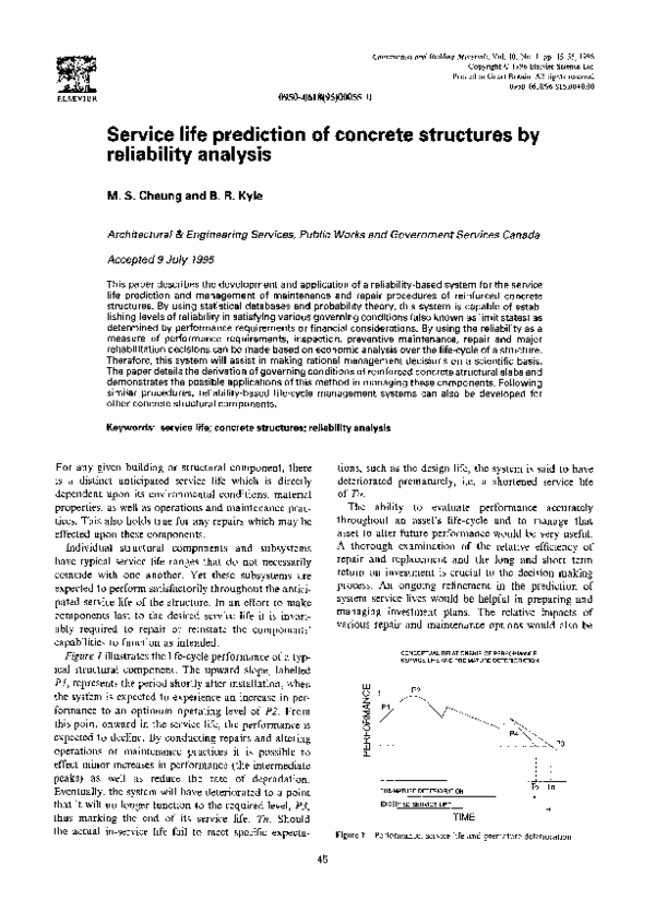 (PDF) Service life prediction of concrete structures blended with micronized sand as cement ...