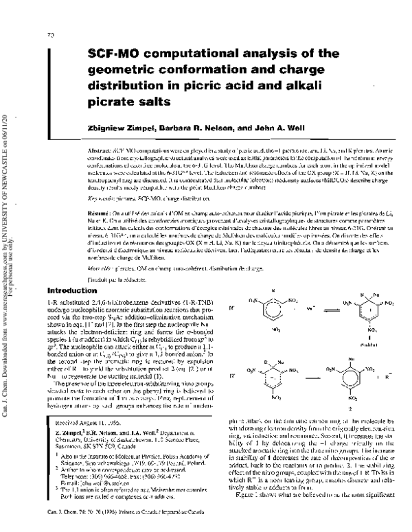 (PDF) SCF-MO computational analysis of the geometric conformation and ...