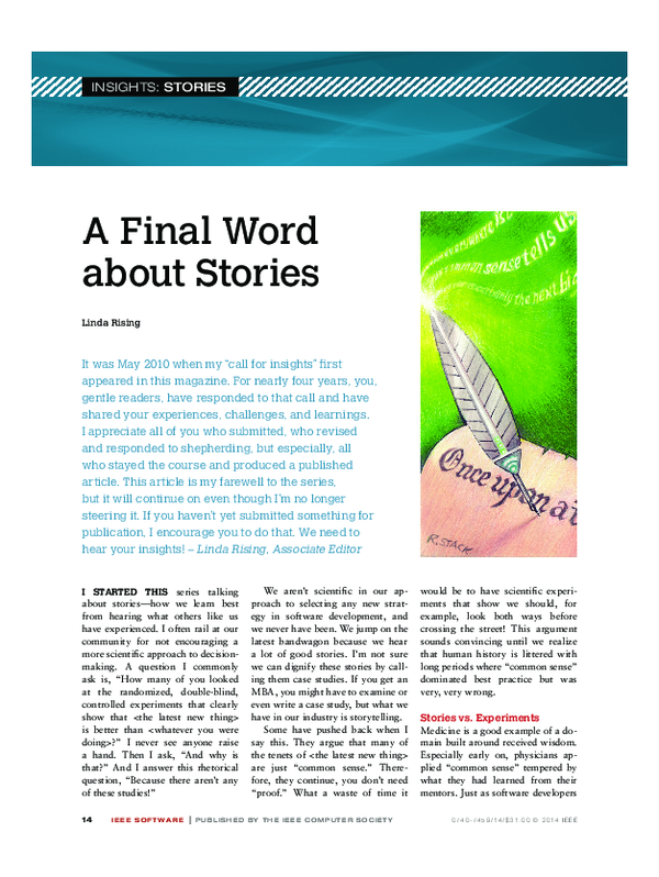 (PDF) A Final Word about Stories