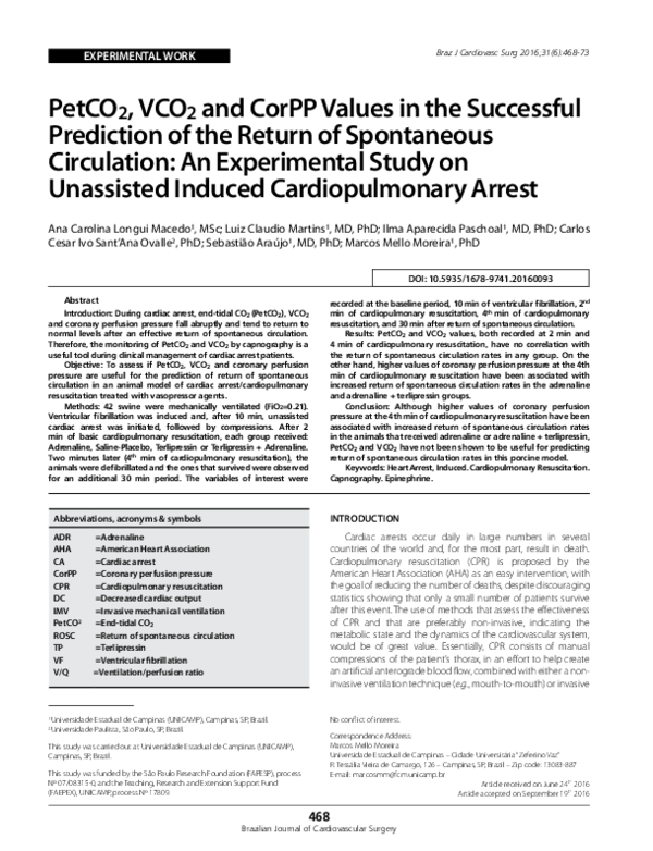 (PDF) Administration of glucagon and epinephrine during cardiopulmonary ...