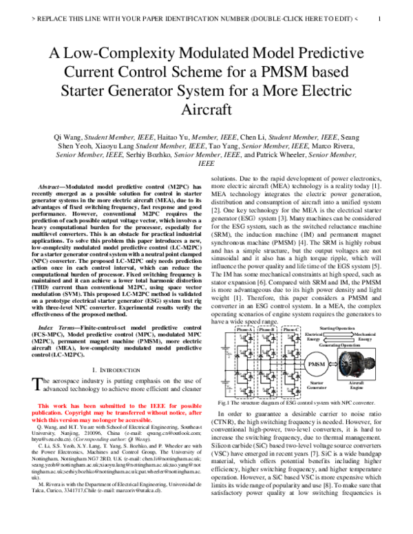 (PDF) A Low-Complexity Modulated Model Predictive Current Control Scheme for PMSM based Starter ...