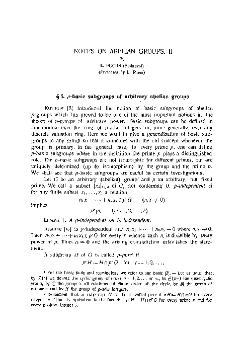 (PDF) Notes on abelian groups. II