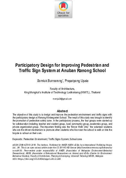 (PDF) Participatory Design for Improving Pedestrian and Traffic Sign ...