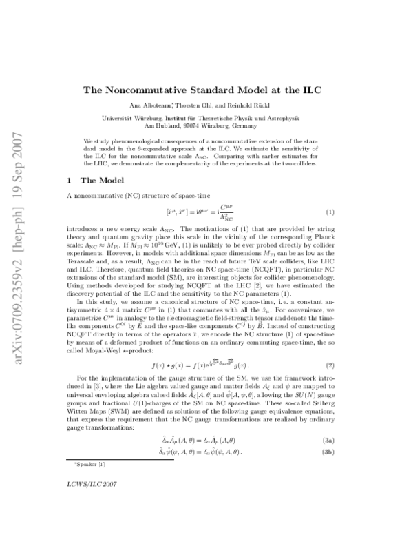 (PDF) Noncommutative standard model at O(?2) | Ana Alboteanu - Academia.edu