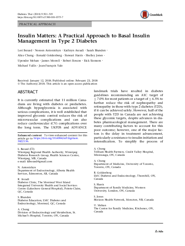 (PDF) Insulin Matters: A Practical Approach to Basal Insulin Management ...