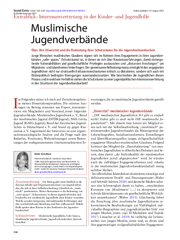 (PDF) Muslimische Jugendverbände