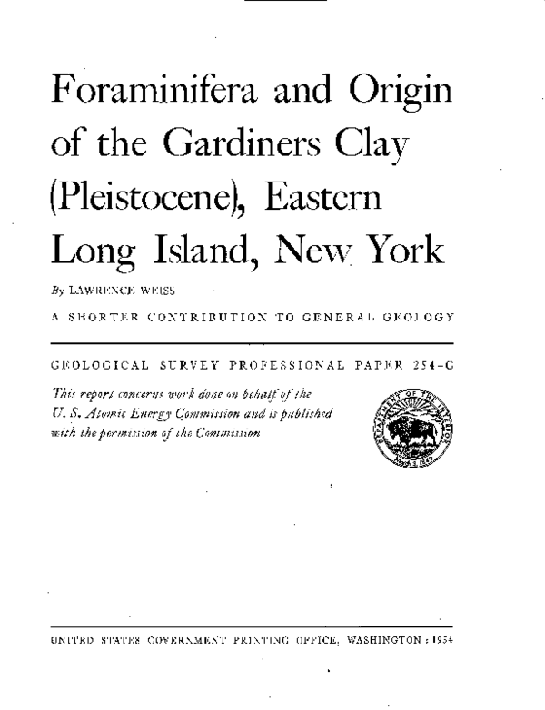 (PDF) Foraminifera and origin of the Gardiners clay (Pleistocene ...