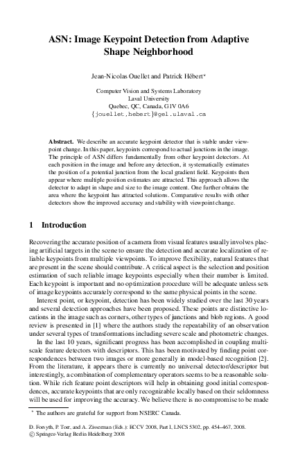 (PDF) ASN: Image Keypoint Detection from Adaptive Shape Neighborhood