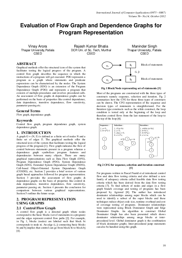 (PDF) Evaluation of Flow Graph and Dependence Graphs for Program ...