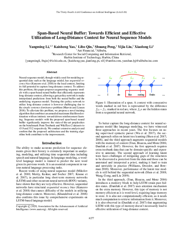 (PDF) Span-Based Neural Buffer: Towards Efficient and Effective Utilization of Long-Distance ...
