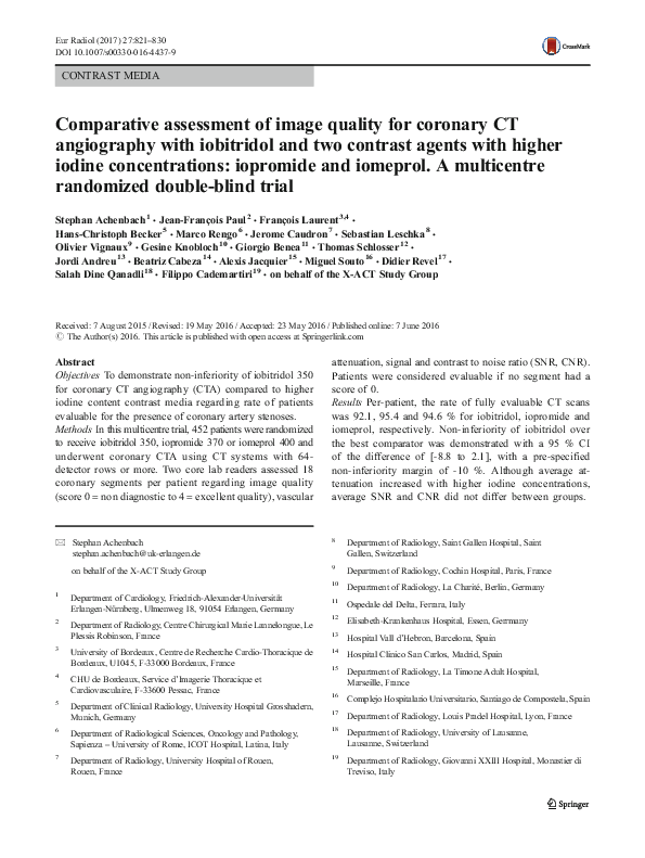 (PDF) Comparative assessment of image quality for coronary CT ...