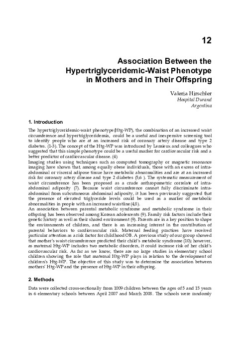 (PDF) Association Between the Hypertriglyceridemic Waist Phenotype ...