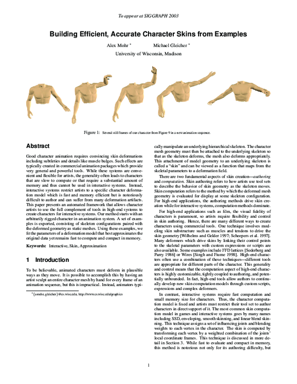(PDF) Building efficient, accurate character skins from examples