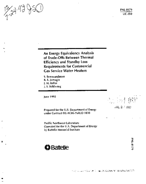 (PDF) An energy equivalency analysis of trade-offs between thermal ...