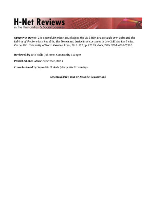 (PDF) Review of The Second American Revolution: The Civil War Era ...