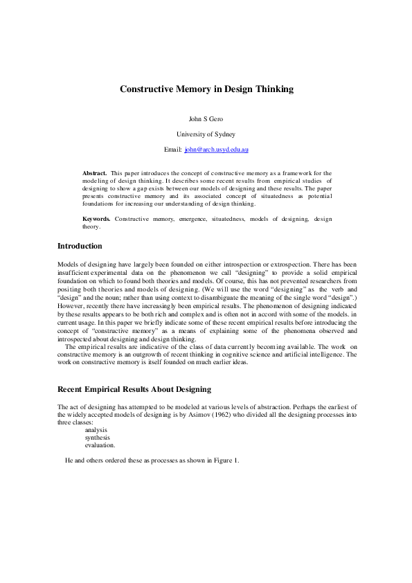 (PDF) Recent Design Science Research: Constructive Memory in Design ...