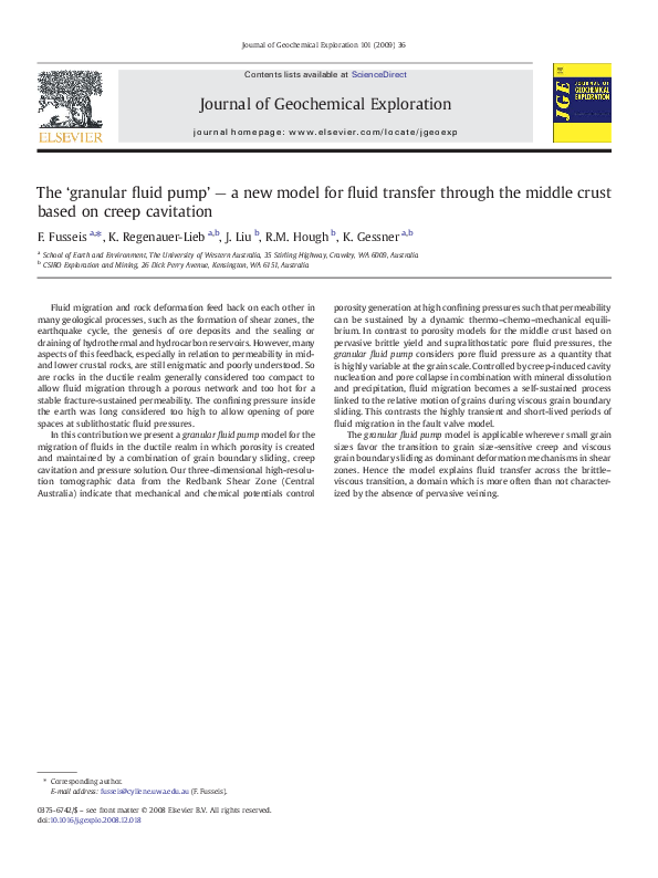 (PDF) The ‘granular fluid pump’ — a new model for fluid transfer ...