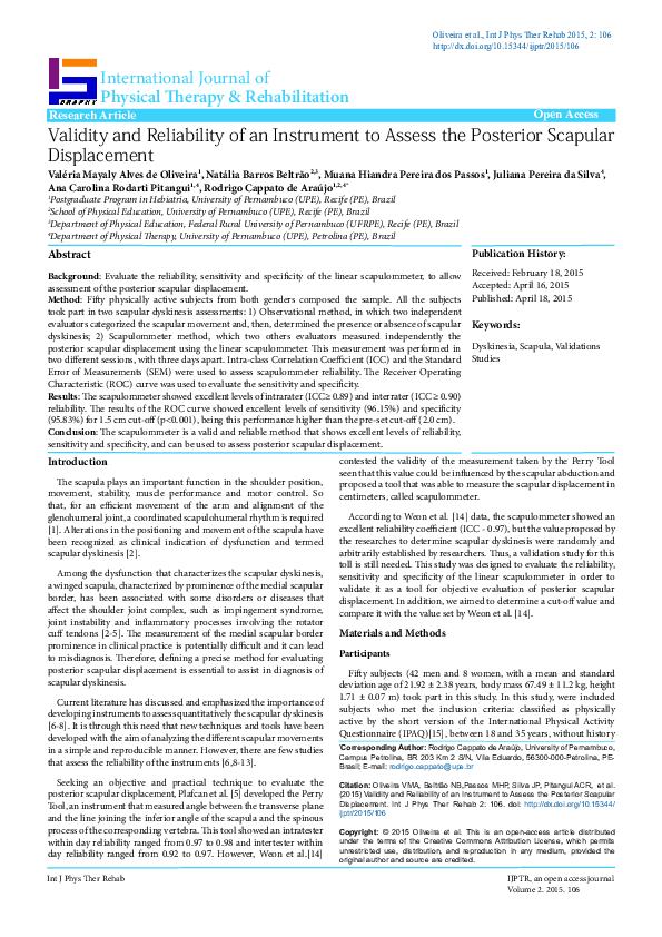 (PDF) [Validity and reliability of an instrument to assess the clinical ...