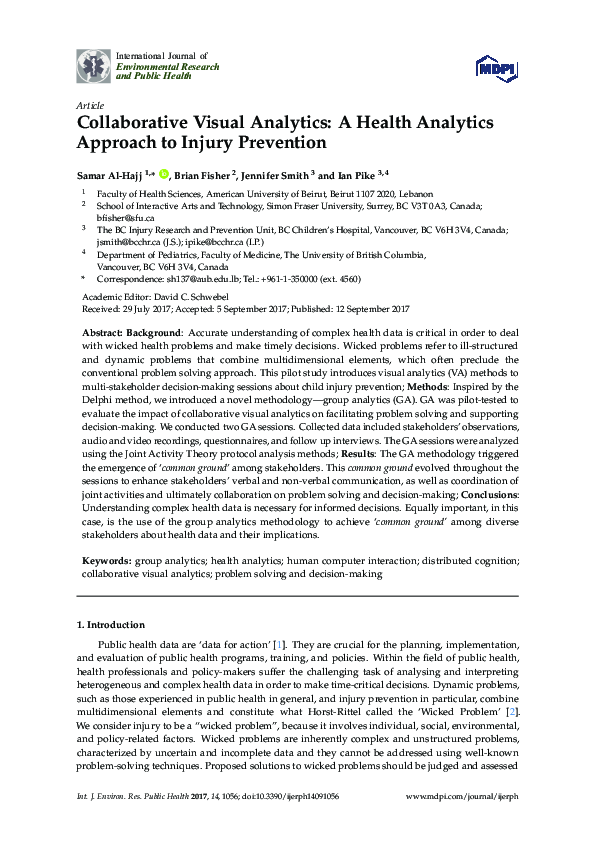 (PDF) Collaborative Visual Analytics: A Health Analytics Approach to ...