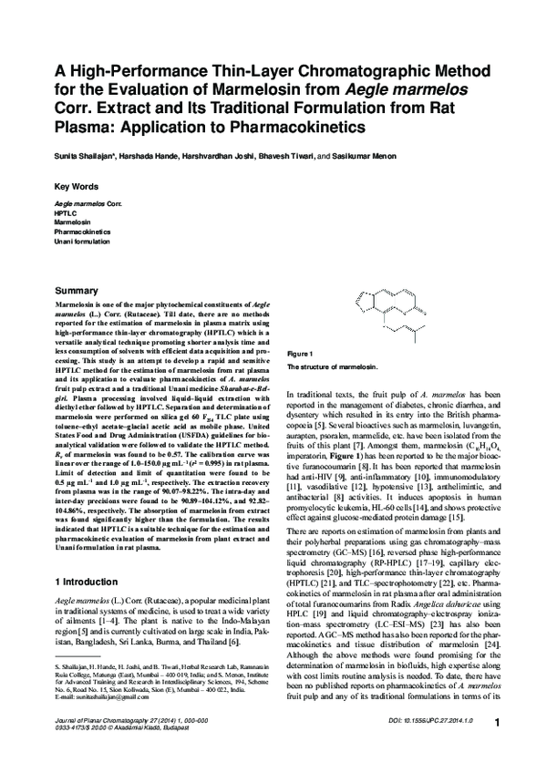 (PDF) High Performance Thin Layer Chromatographic Method for Estimation of Cefprozil In Tablet ...