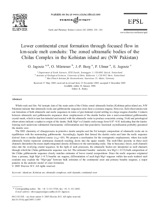 (PDF) Lower continental crust formation through focused flow in km ...