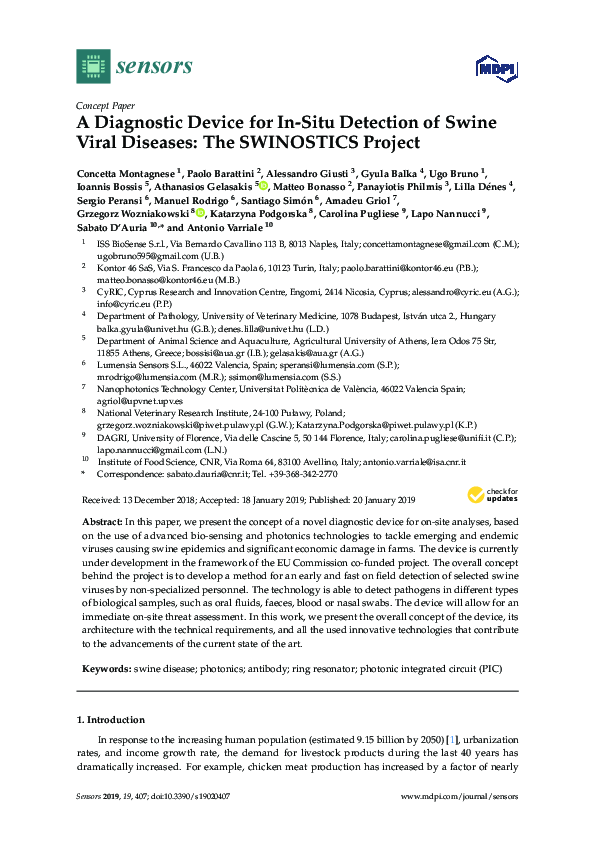 (PDF) A Diagnostic Device for In-Situ Detection of Swine Viral Diseases ...