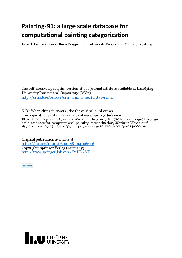 (PDF) Painting-91: a large scale database for computational painting ...