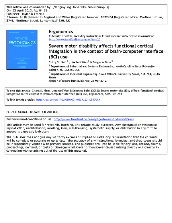 (PDF) Severe motor disability affects functional cortical integration in the context of brain ...