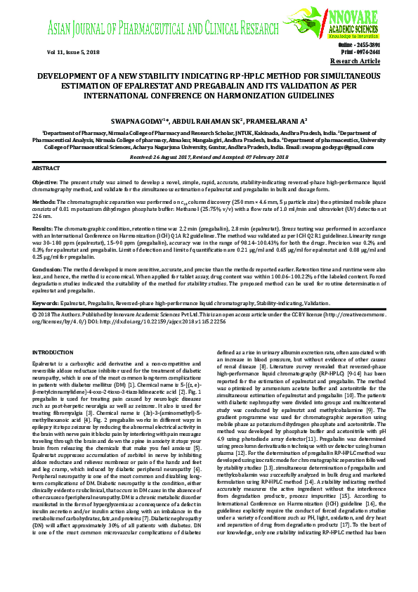 (PDF) Development of a New Stability Indicating RP-HPLC Method for Simultaneous Estimation of ...