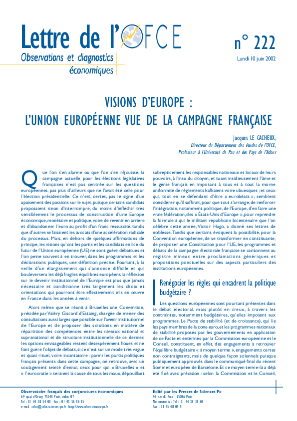 (PDF) Visions d Europe : l Union Europ enne vue de la campagne fran aise