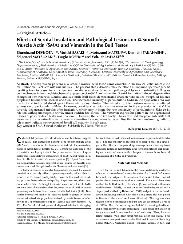 (PDF) Effects of scrotal insulation and pathological lesions on alpha ...