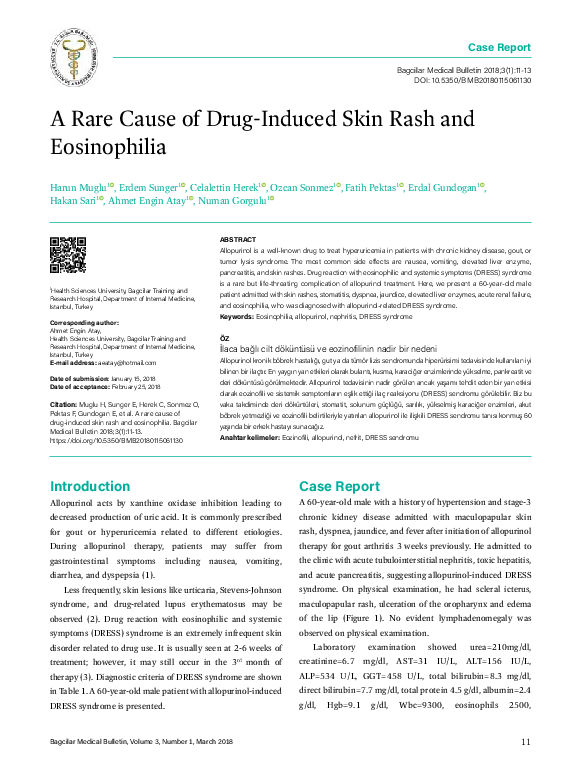 (PDF) A Rare Cause of Drug-Induced Skin Rash and Eosinophilia