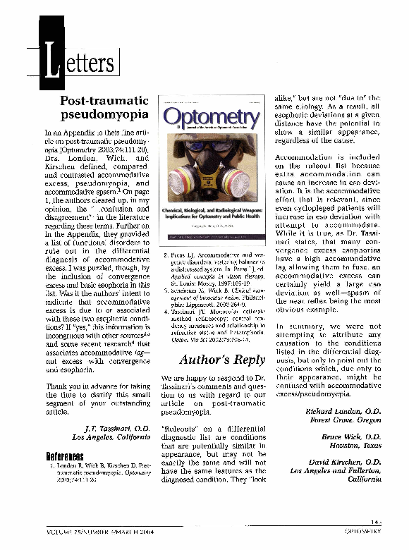 (PDF) Post-traumatic pseudomyopia