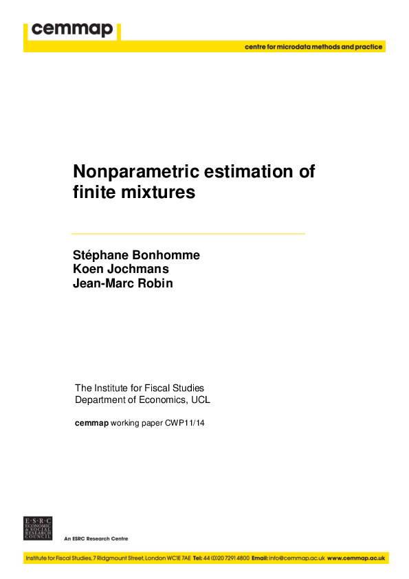 (PDF) Nonparametric estimation of finite measures