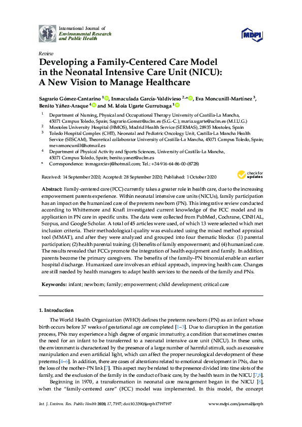 (PDF) Developing a Family-Centered Care Model in the Neonatal Intensive ...