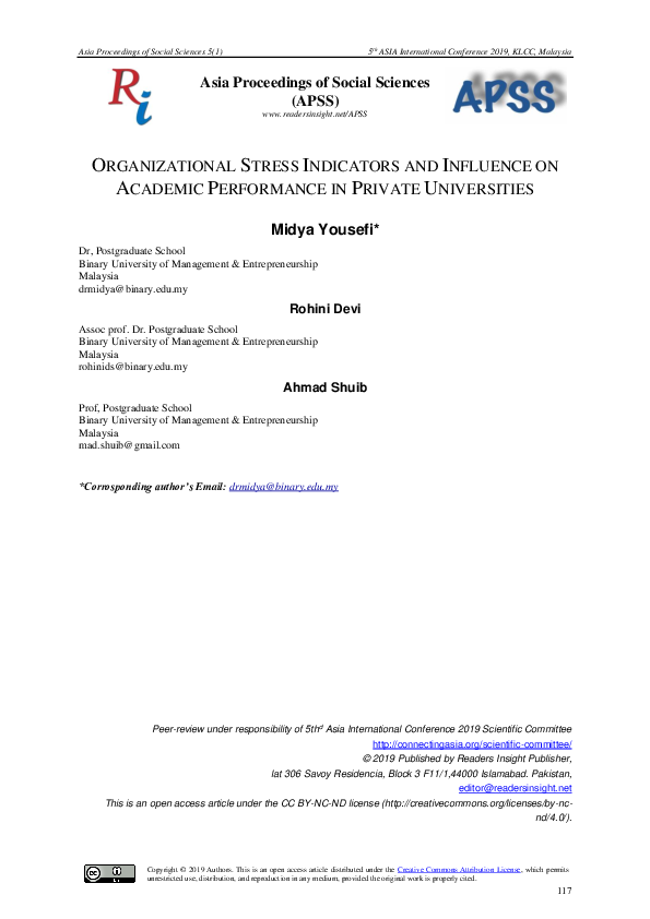 (PDF) Impact of Stress on Academic Performance in Universities