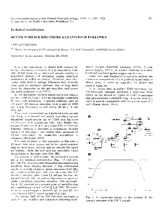 (PDF) Active surface EMG probe and contour follower