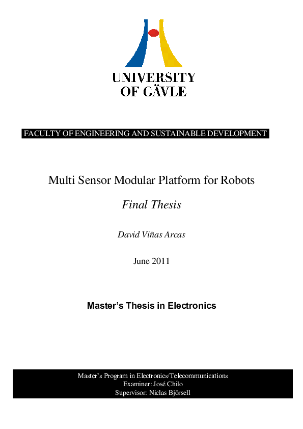 (PDF) Multi Sensor Modular Platform for Robots