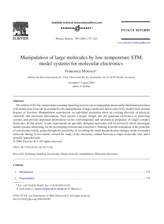 (PDF) Manipulation of large molecules by low-temperature STM: model ...