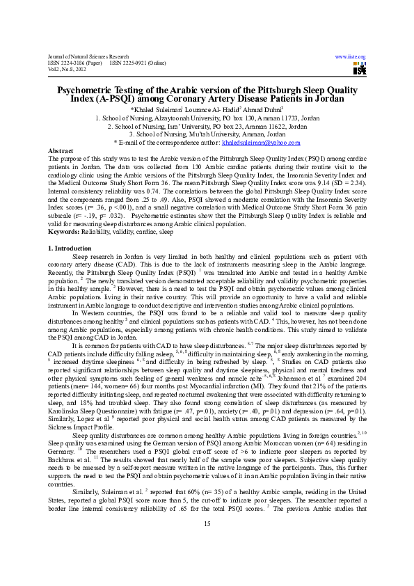 PDF Psychometric Testing Of The Arabic Version Of The Pittsburgh pdf-psychometric-testing-of-the-arabic-version-of-the-pittsburgh