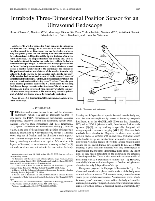 (PDF) Intrabody three-dimensional position sensor for an ultrasound ...