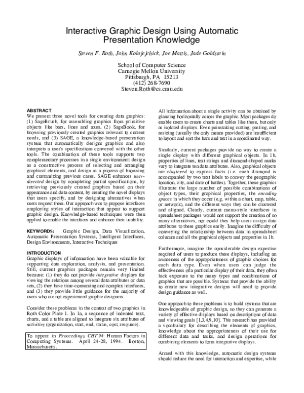 (PDF) Interactive graphic design using automatic presentation knowledge