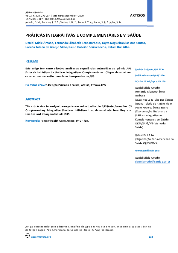 (PDF) Práticas integrativas e complementares em saúde