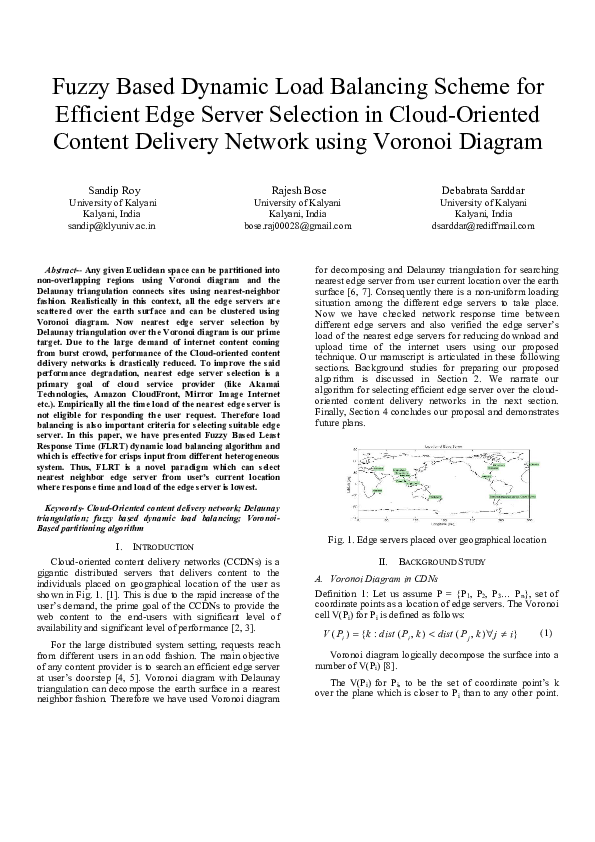 (PDF) Fuzzy based dynamic load balancing scheme for efficient edge server selection in Cloud ...