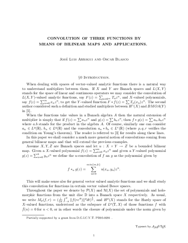 (PDF) Convolution of three functions by means of bilinear maps and ...