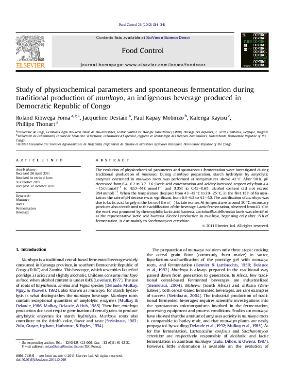 (PDF) Study of physicochemical parameters and spontaneous fermentation ...