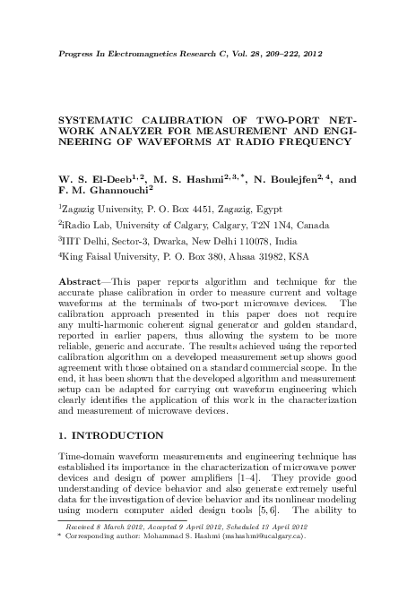 (PDF) Systematic Calibration of Two-Port Network Analyzer for ...
