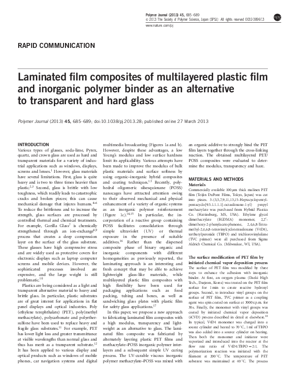(PDF) Laminated film composites of multilayered plastic film and ...